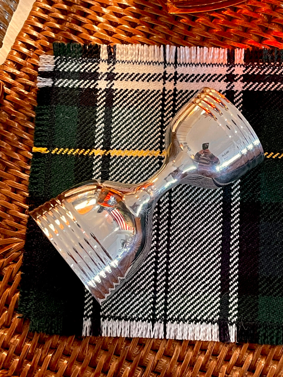 Ribbed Dumbell Silver Double Jigger – J. Earl & Sons