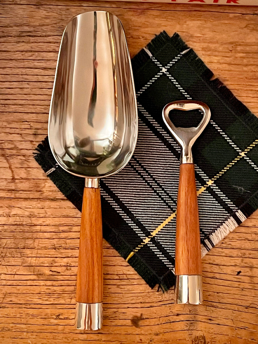 Teak + Pewter Bar Tools – J. Earl & Sons