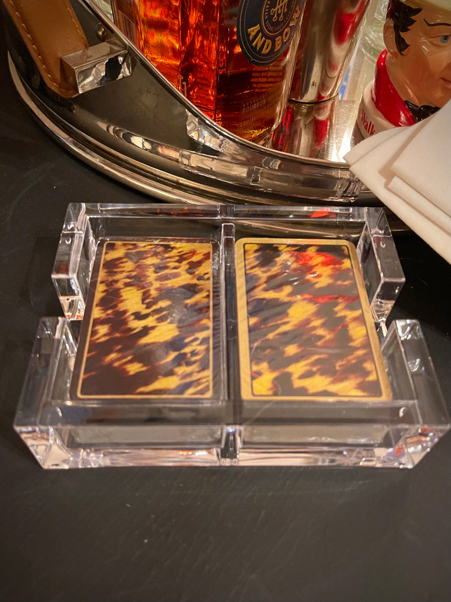 Tortoise Playing Card in Lucite Holder – J. Earl & Sons